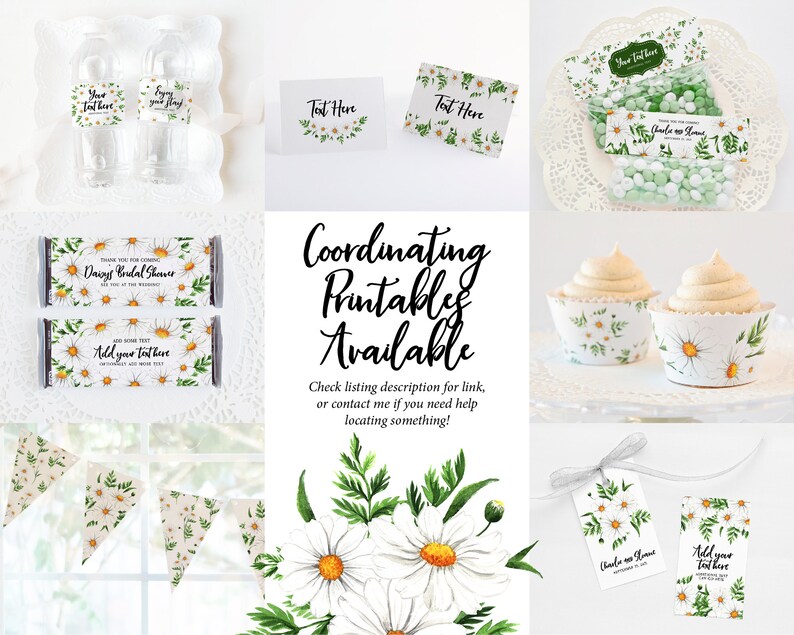 Daisy Bunting PRINTABLE Banner Flags Instant Digital - Etsy