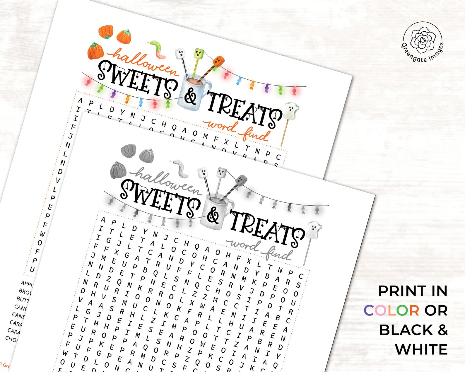 Halloween Word Game Bundle - PRINTABLE Instant Digital Download Pdfs ...