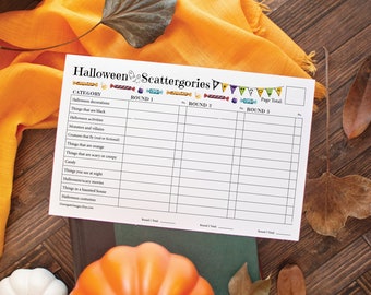 Printable Fall Scattergories Categories Game for Families - Etsy