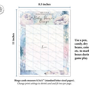 FILLABLE Winter Bingo Template: 50 Cards Printable Pdf, Editable ...