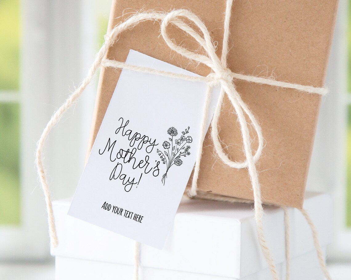 Mother's Day Gift Tags Printable Gift Tag Editable - Etsy