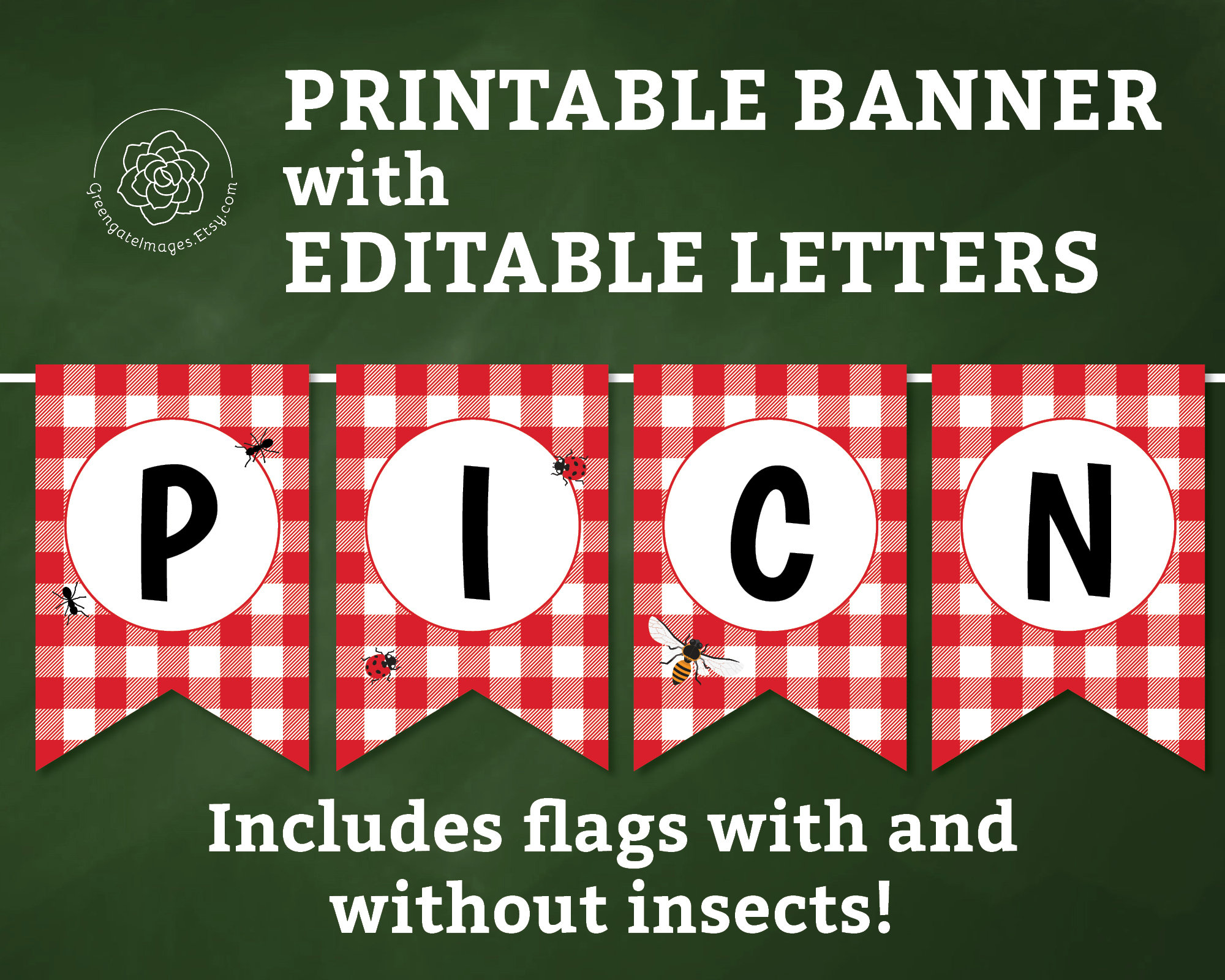 Picnic Letter Banner - Etsy