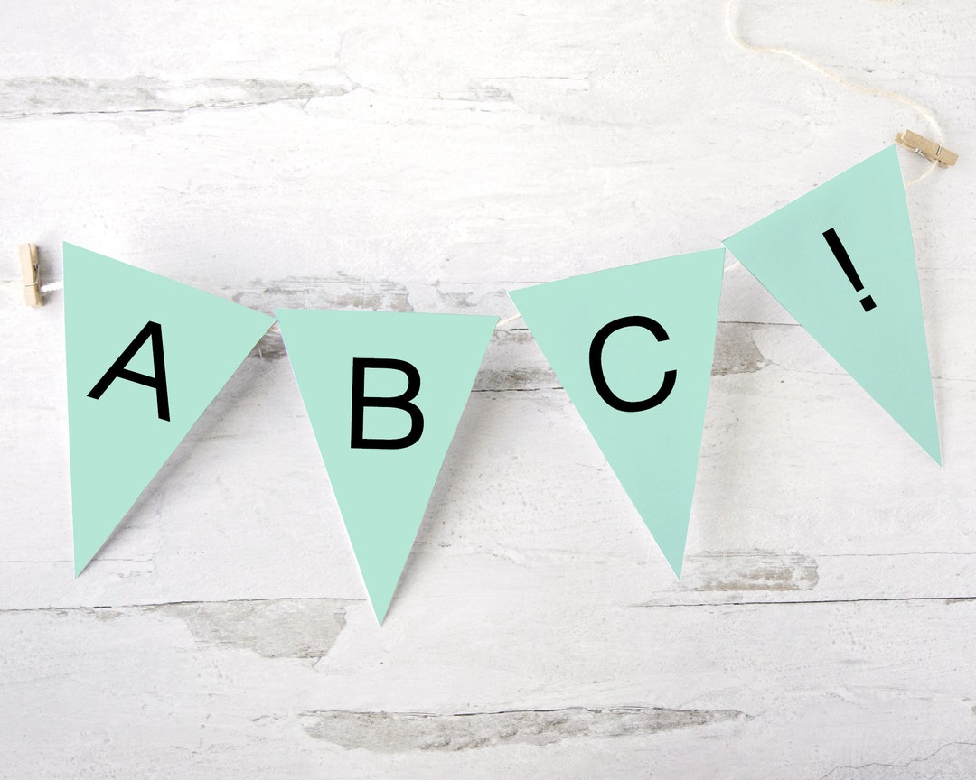 Mint Fillable Banner - PRINTABLE, Editable Banner PDF. Instant Digital ...