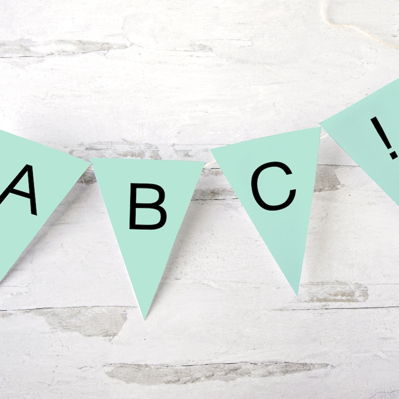 Letters on Bunting - Etsy