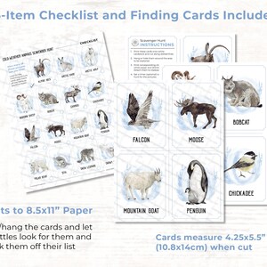 Winter Animals Scavenger Hunt - PRINTABLE Preschool, Kindergarten ...