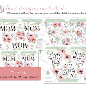 Mother's Day Bunting - PRINTABLE Floral Banner PDF. Mom's/mum's ...