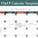 Editable 11x17 Calendar Template Fall Colors Calendar, Any Month, A3 ...