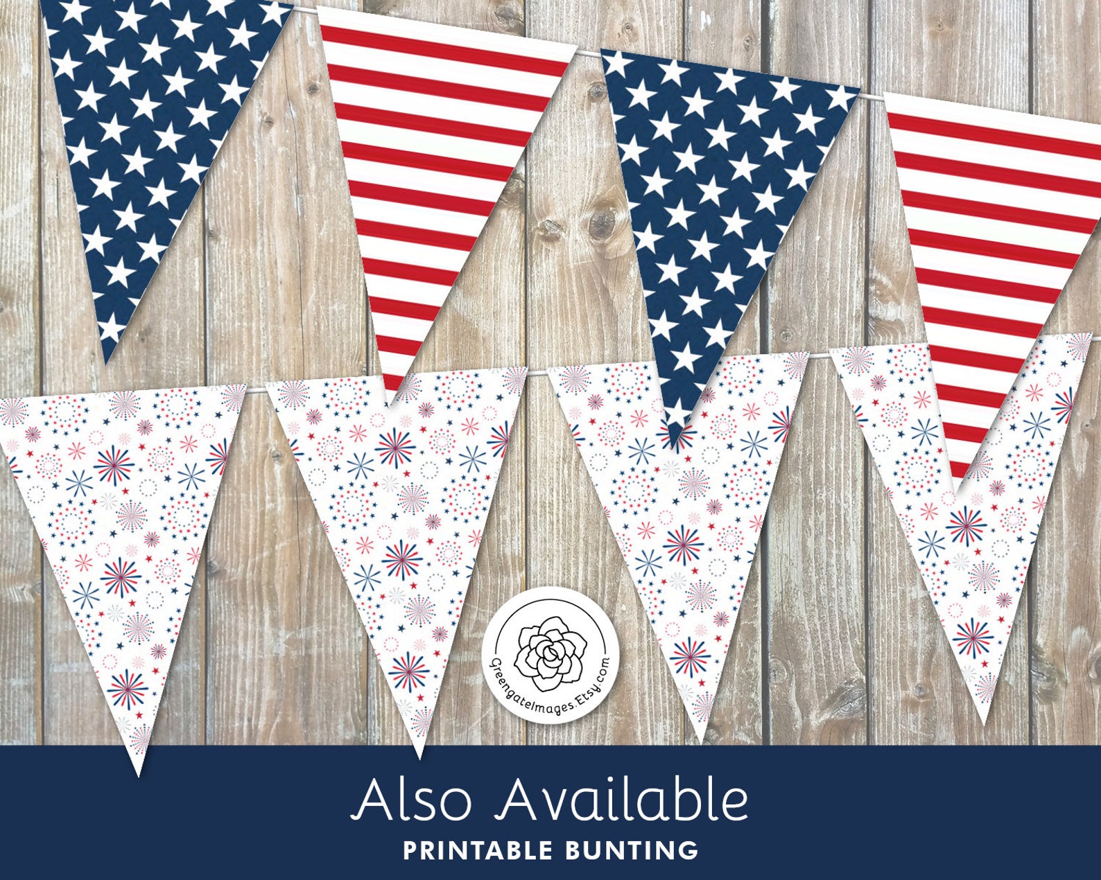 American Flag Bunting Banner Stars and Stripes - Etsy