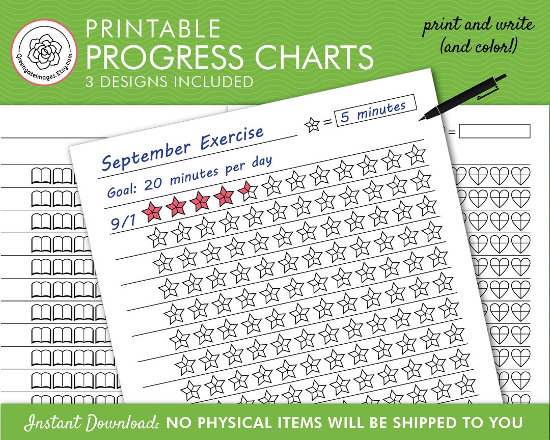 Progress Tracking Printables Progress Chart Printable Etsy Australia Progress Tracking Printables Progress Chart Printable Etsy Australia