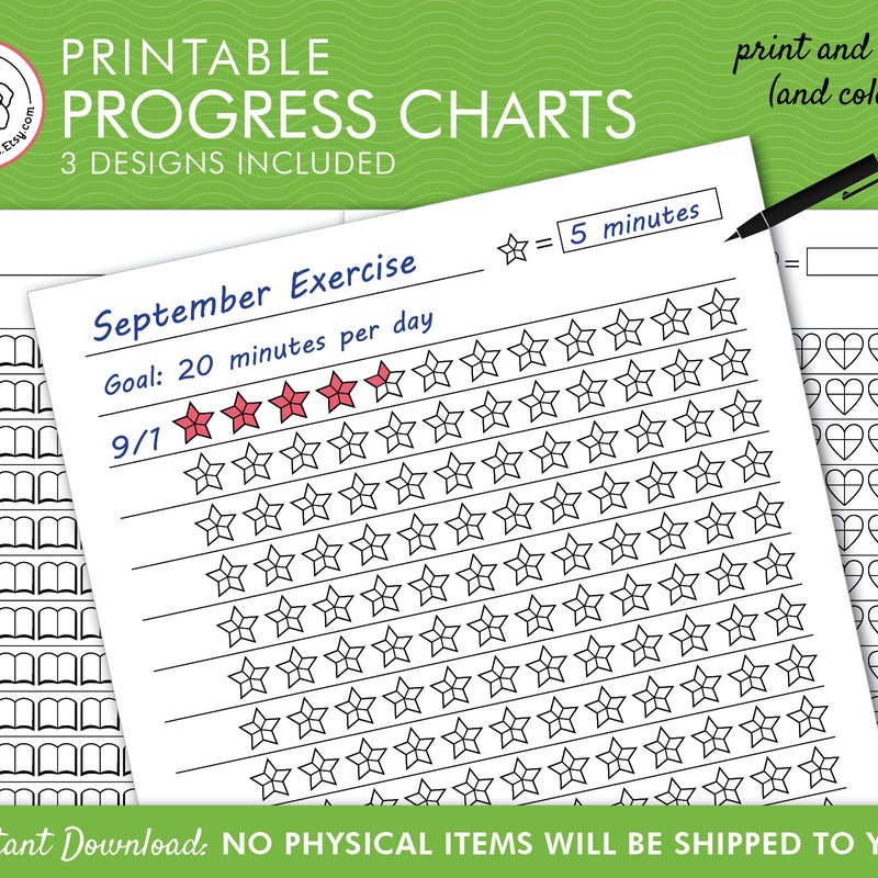 Progress Chart - Etsy