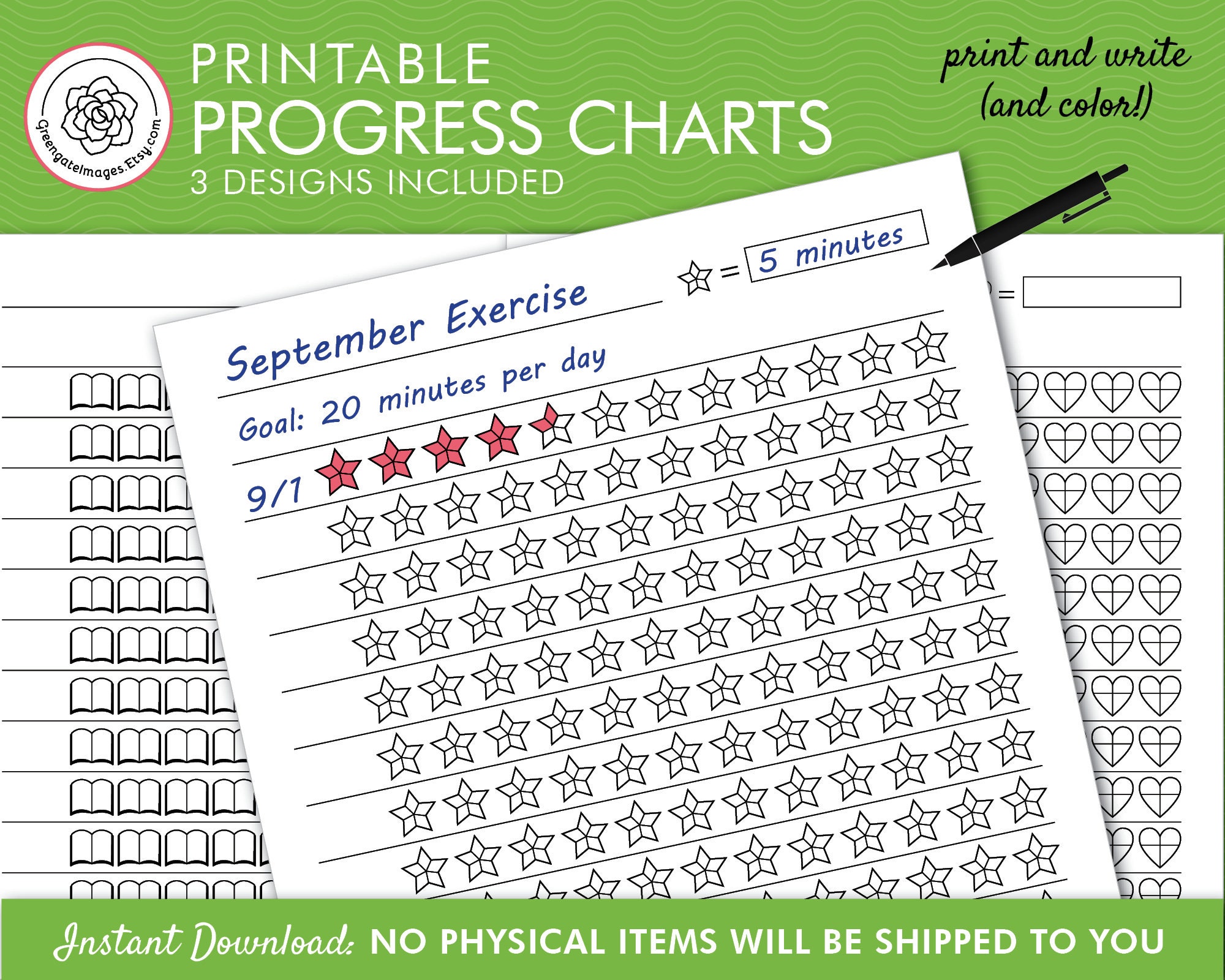 Progress Tracking Printables progress chart printable | Etsy