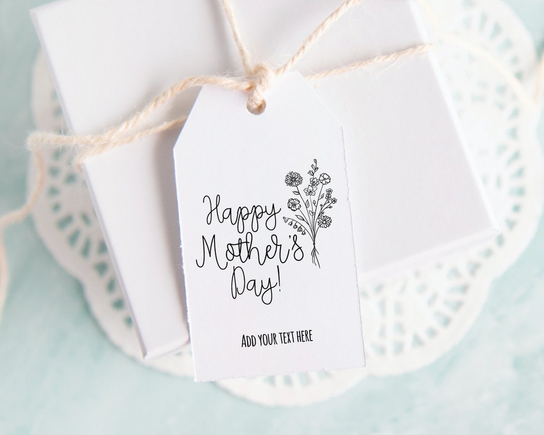 Mother's Day Gift Tags Printable Gift Tag, Editable Corjl, Favor Bag ...