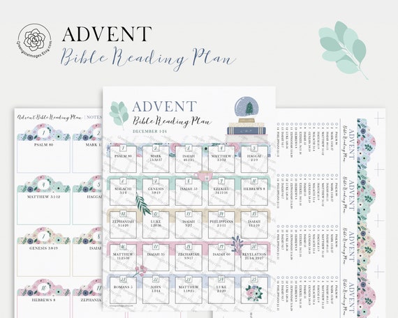 Advent Bible Reading Plan PRINTABLE Advent Calendar | Etsy