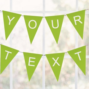 Lime Green Letter Banner - PRINTABLE, Editable Banner PDF. Instant ...