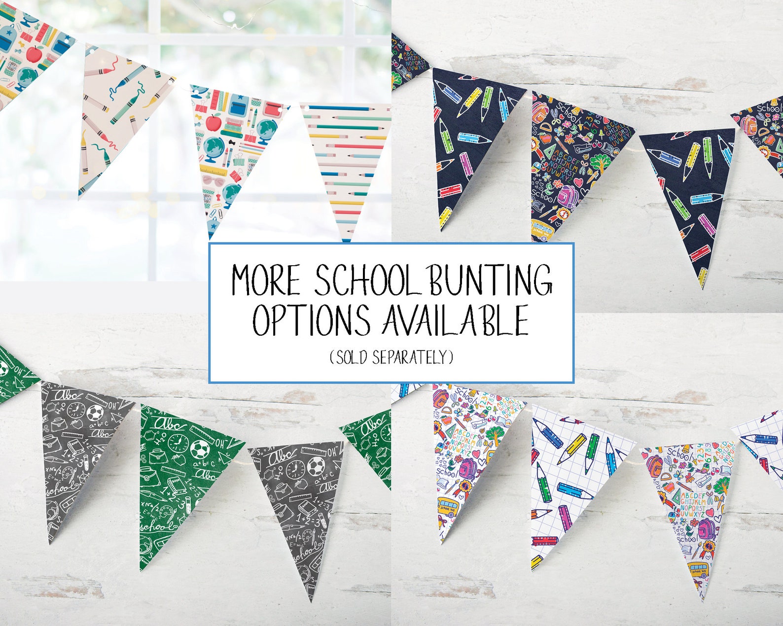 School/classroom Bunting PRINTABLE Banner for Teachers Back - Etsy