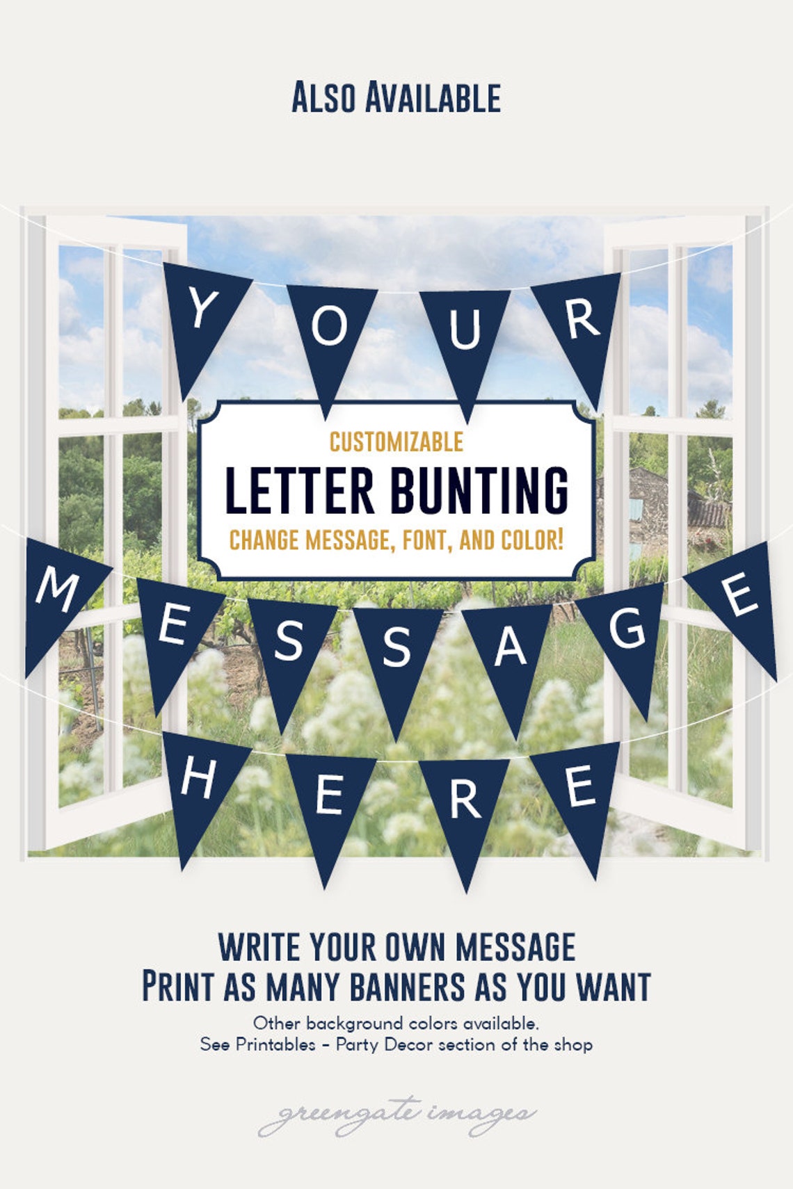 Nautical Bunting Printable nautical party decor sailboat | Etsy