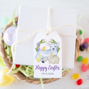 Easter / Spring Gift Tags Printable Gift Tags, Editable Corjl, Favor ...
