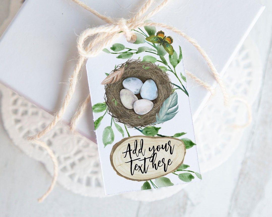 Spring / Easter Gift Tags Printable Gift Tags, Editable Corjl, Favor ...