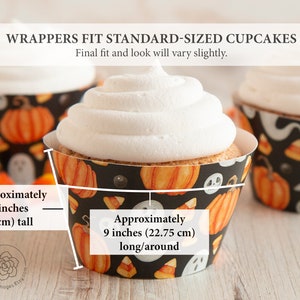 Halloween Cupcake Wrappers - Printable Cupcake Wraps With Watercolor ...