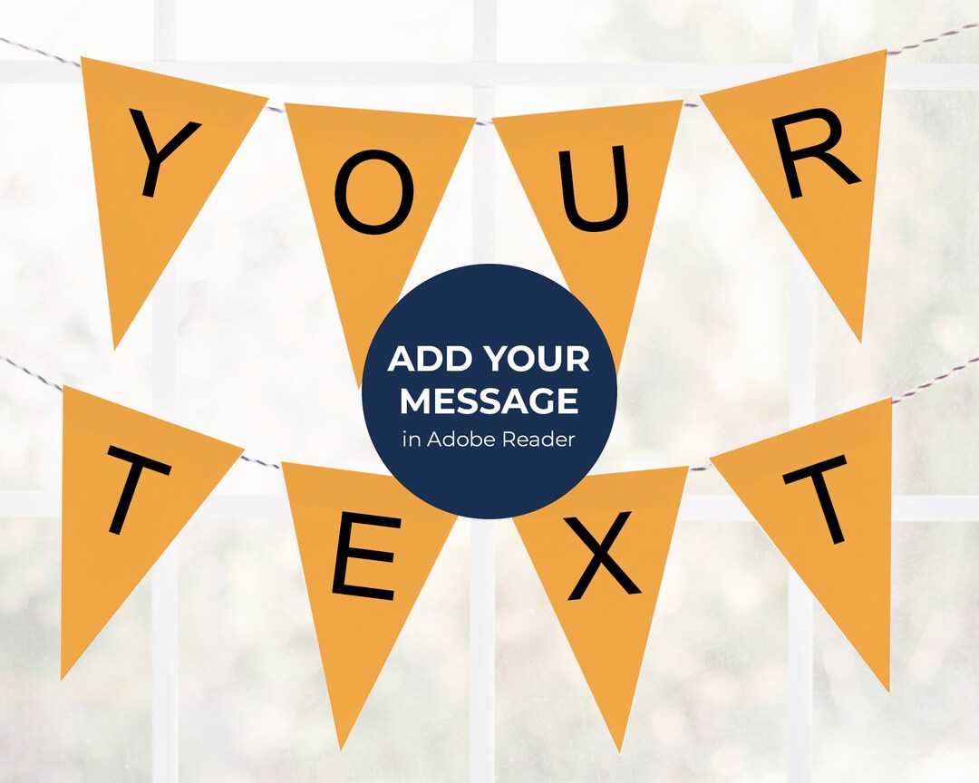 Marigold Letter Banner PRINTABLE, Editable Banner PDF. Instant Digital ...