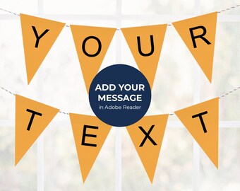 Purple Letter Banner PRINTABLE, Editable Banner PDF. Instant Digital ...