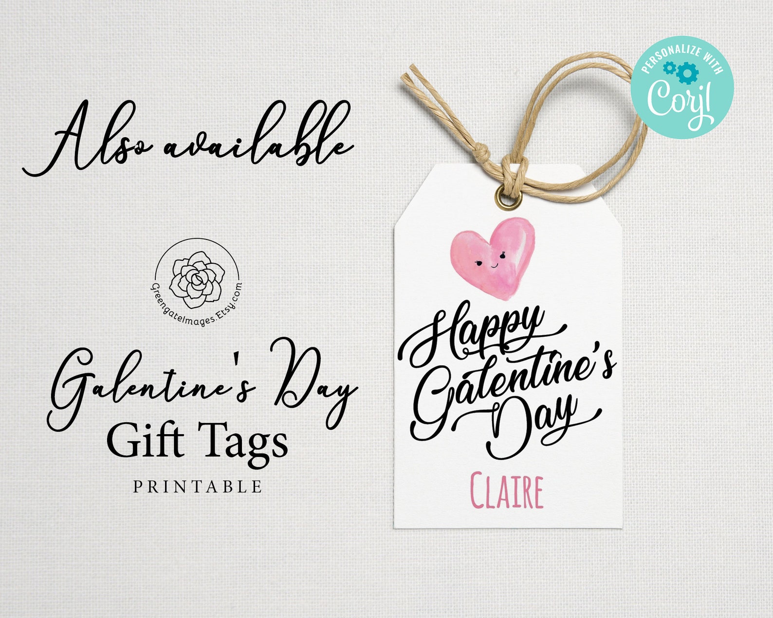 Galentine's Day Water Bottle Label PRINTABLE 2x8.5 - Etsy