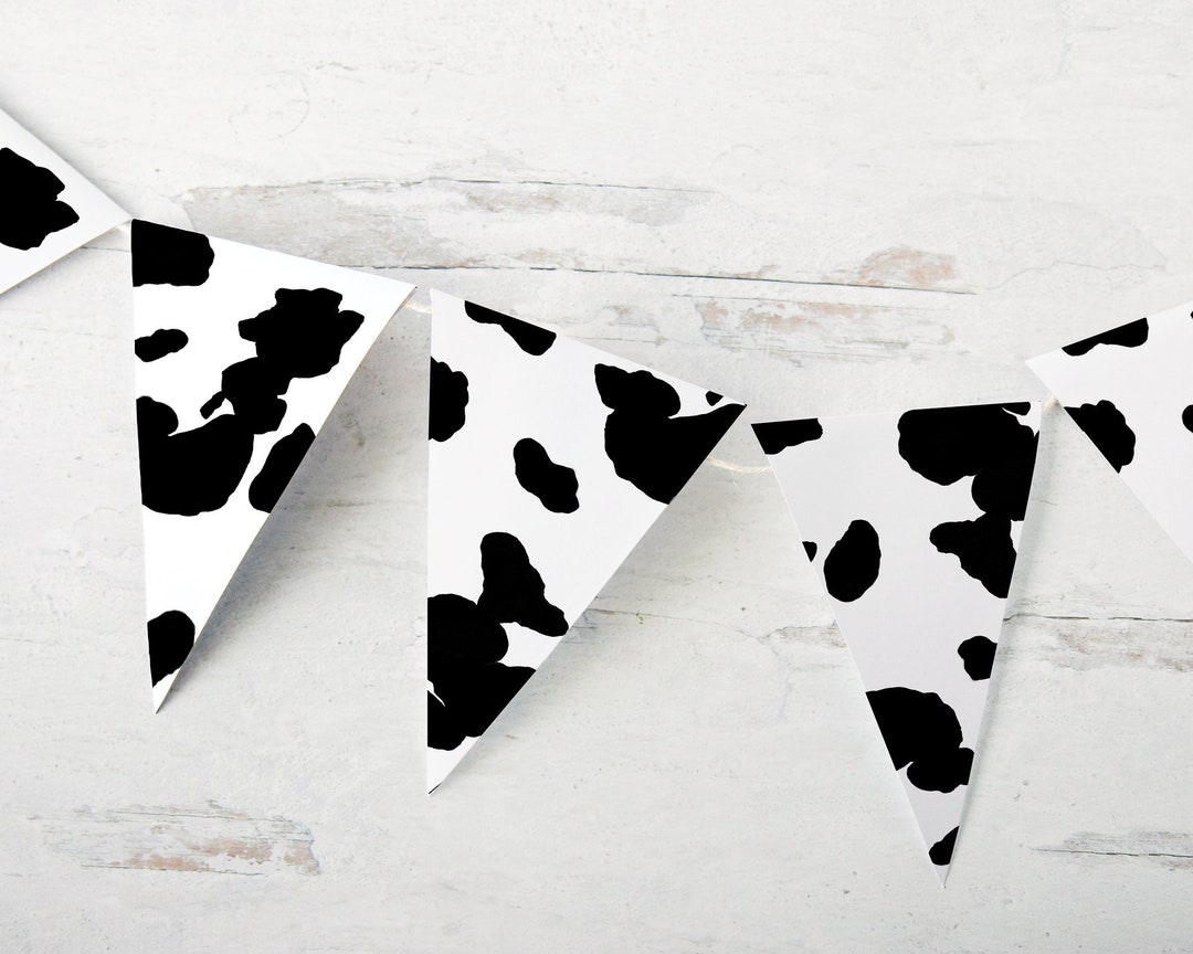 Cow Print Bunting - PRINTABLE Instant Digital Download Pdf, Farm ...