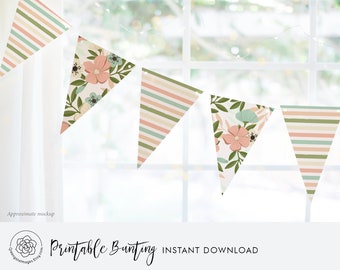 Easter Bunting PRINTABLE Banner Flags Instant Digital - Etsy