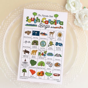 South Carolina Bingo Cards - 50 PRINTABLE Unique Cards. Download ...