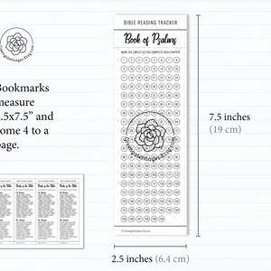 Bible Tracking Bookmarks - PRINTABLE Download PDF. Bible Reading Plan ...
