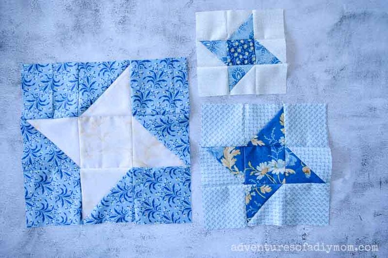 Friendship Star Quilt Block PDF Pattern - 5 Block Sizes - Beginner ...