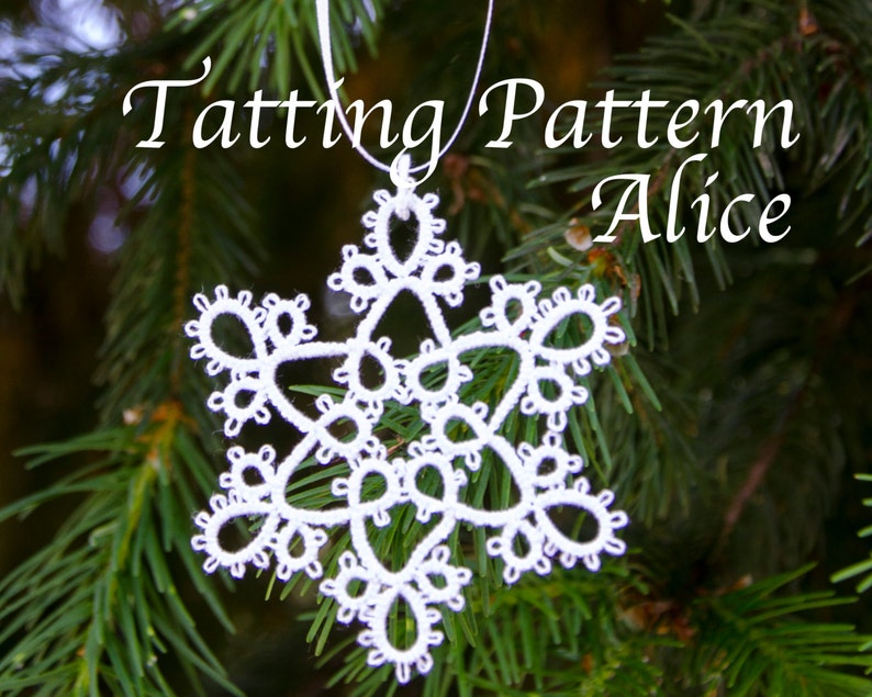 Snowflake Lace Tatting Pattern Alice - Etsy