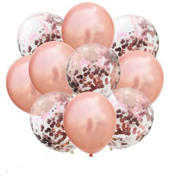 10 Pack ROSE GOLD Balloons. 5 Metallic Rose Gold and 5 Rose | Etsy