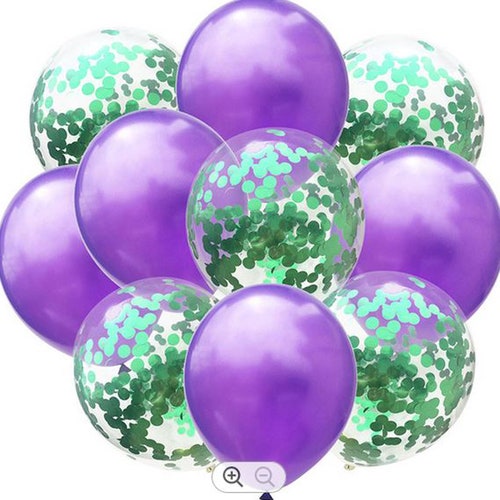 10 Pack of Purple Balloons 5 Metallic Purple and 5 Purple - Etsy