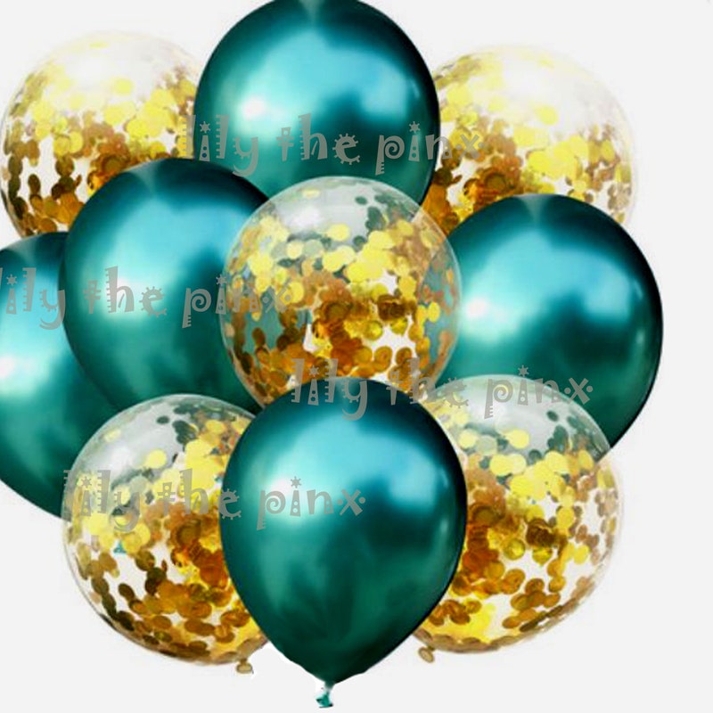 Green Metallic Balloons - Etsy