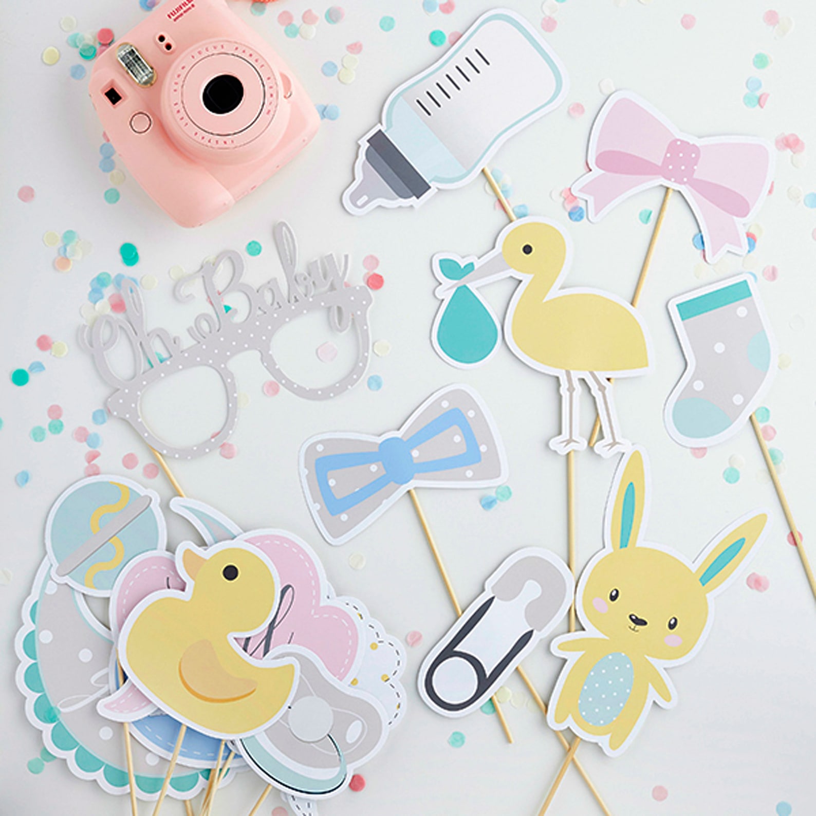 PASTEL GREEN PHOTO Booth Props. Kit to Make 15 Lovely Props to - Etsy UK