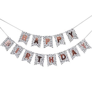 DALMATION SPOT BANNER Birthday Party Foiled Lettering Celebration ...