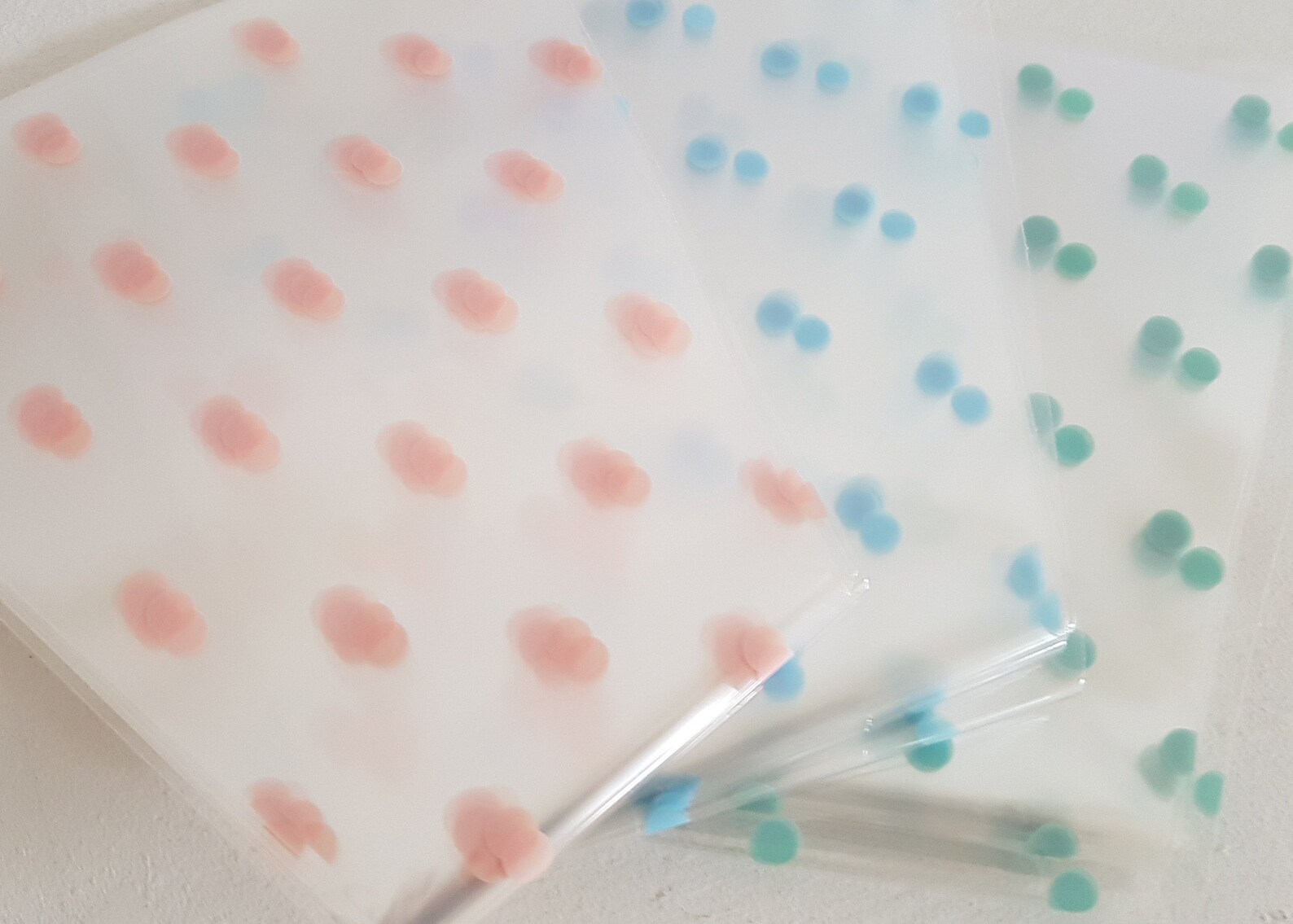 Spotty PASTEL BLUE SWEET cones with matching ribbon. 10 pack | Etsy