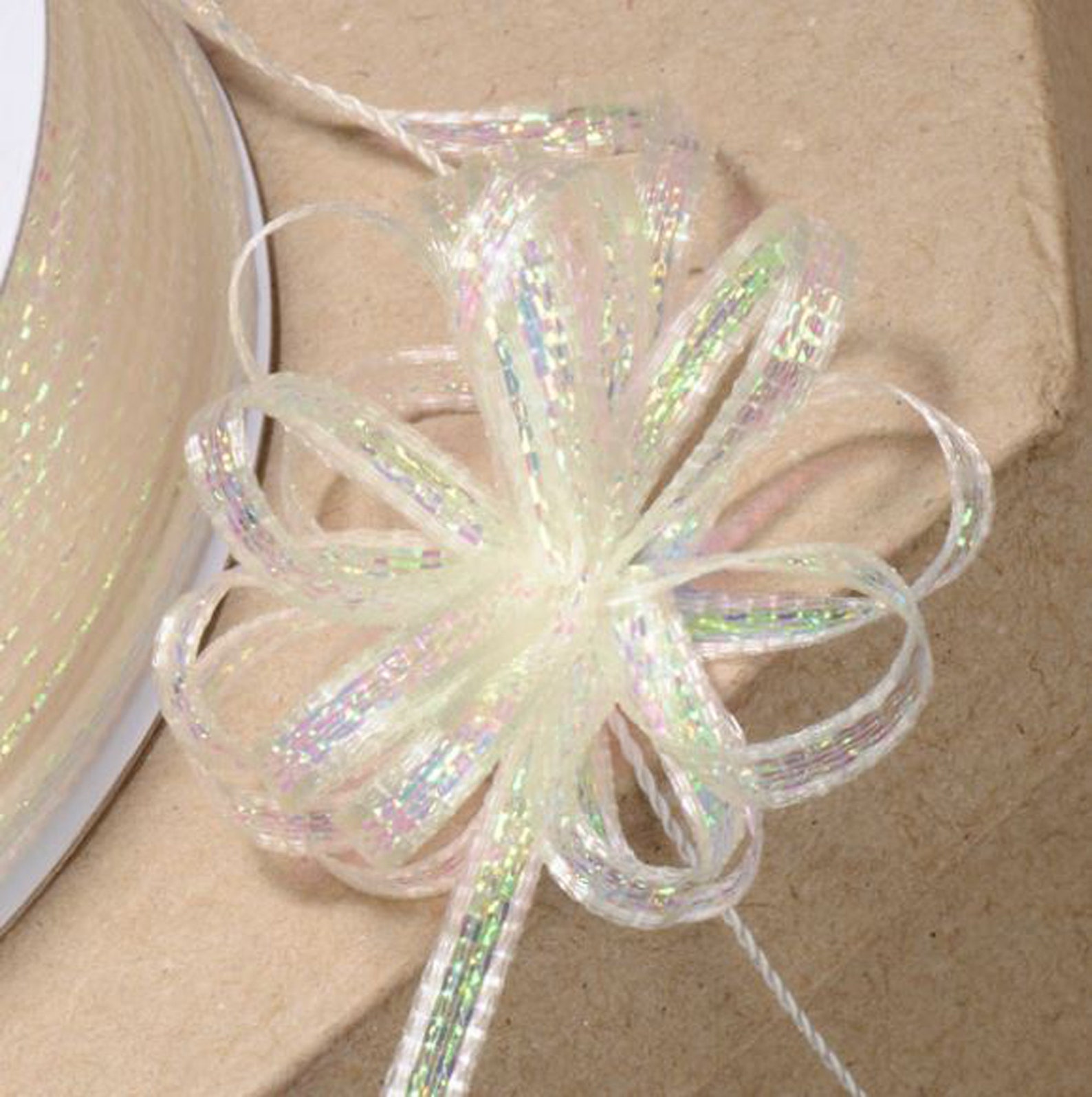 IVORY Pull Bow RIBBON Ivory Iridescent 3mm X 25 Meters for - Etsy UK