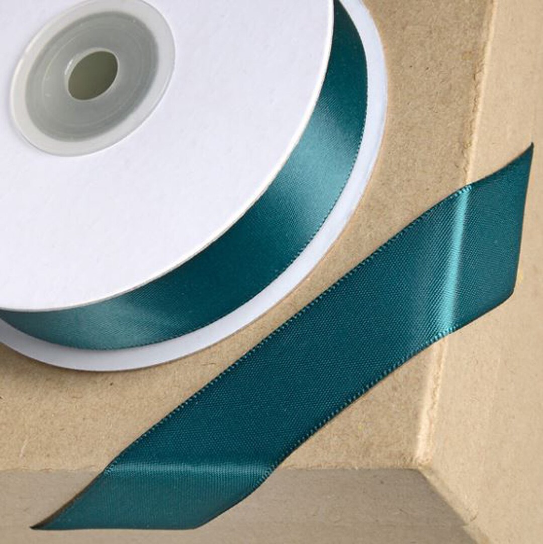 Dark GREEN DOUBLE SIDED Satin Ribbon Full 25 Meter Reel Ideal for ...