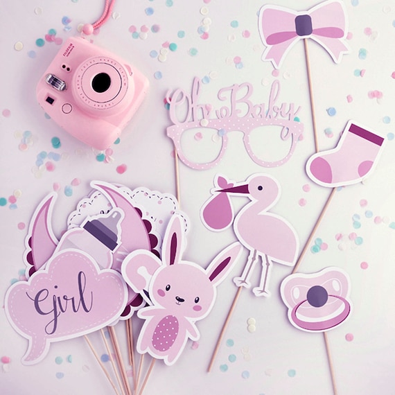 PASTEL PINK PHOTO Booth Props. Kit to Make 13 Lovely Props to - Etsy UK