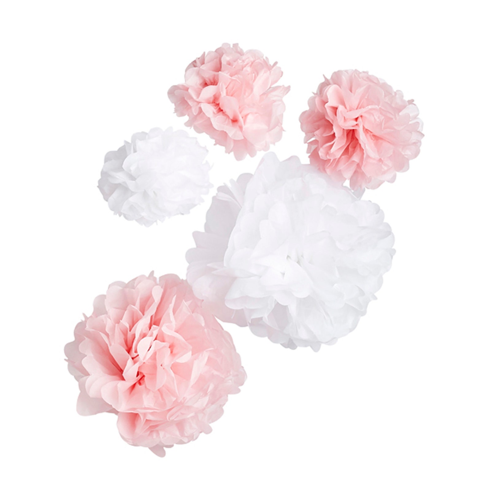 PASTEL PINK POMPOMS. Kit to Make 5 Lovely Pom Poms to Add Style to Your ...