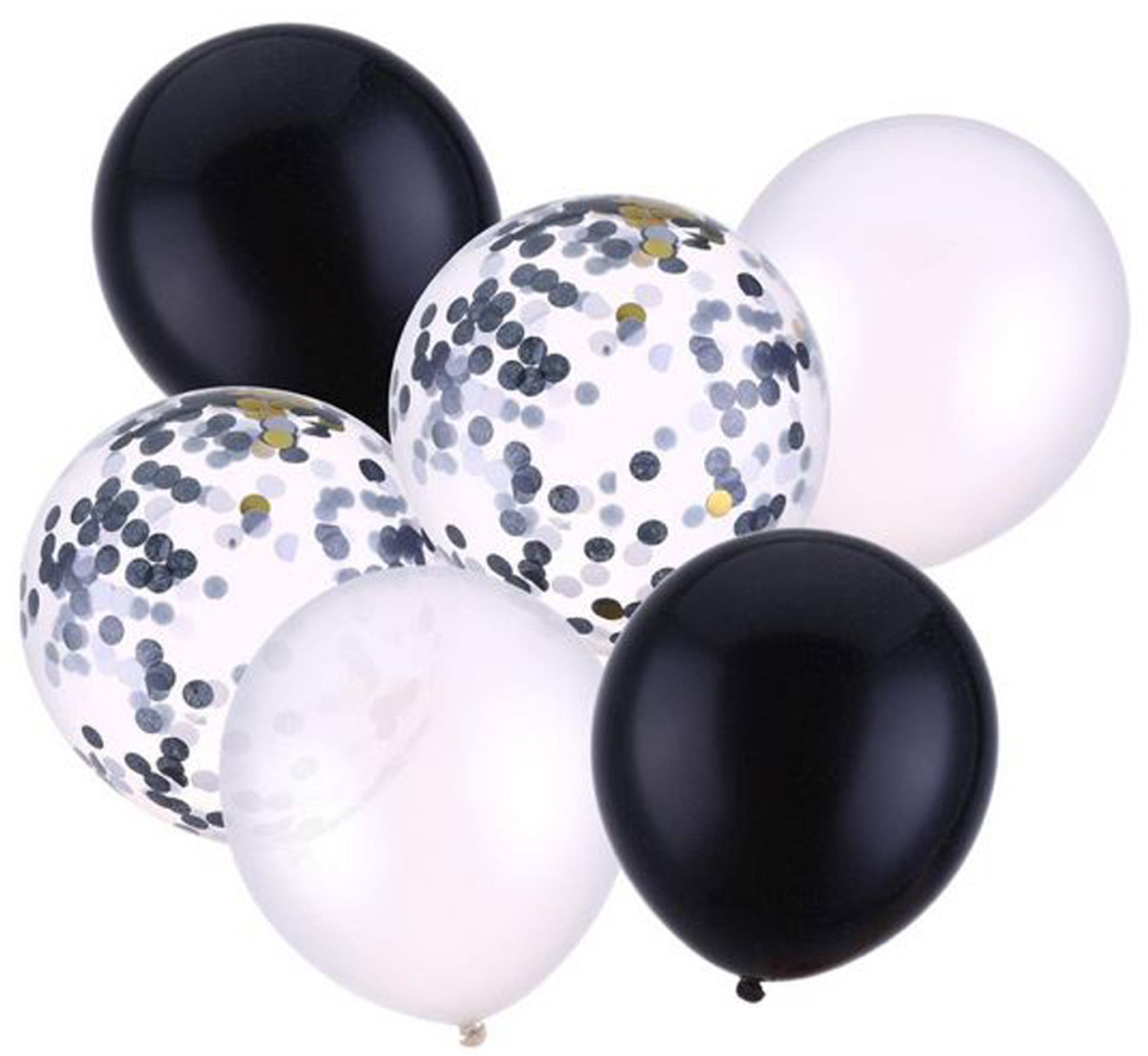 15 pack of party balloons 5 metallic black 5 silver metallic | Etsy