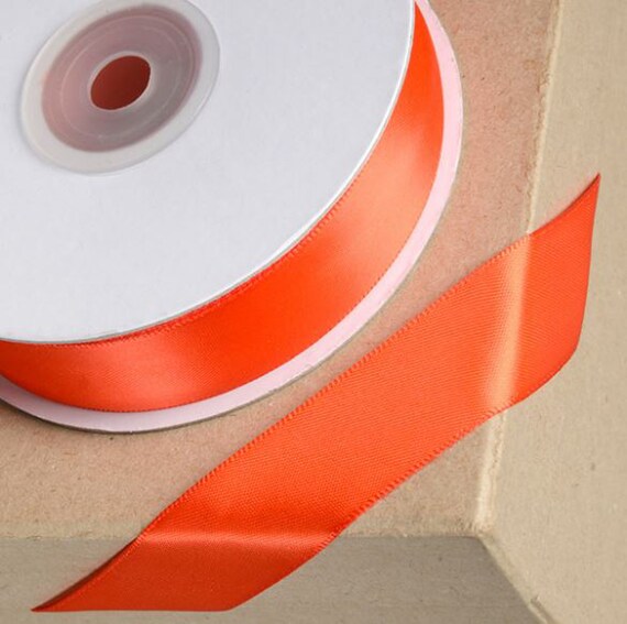 Coral satin ribbon store