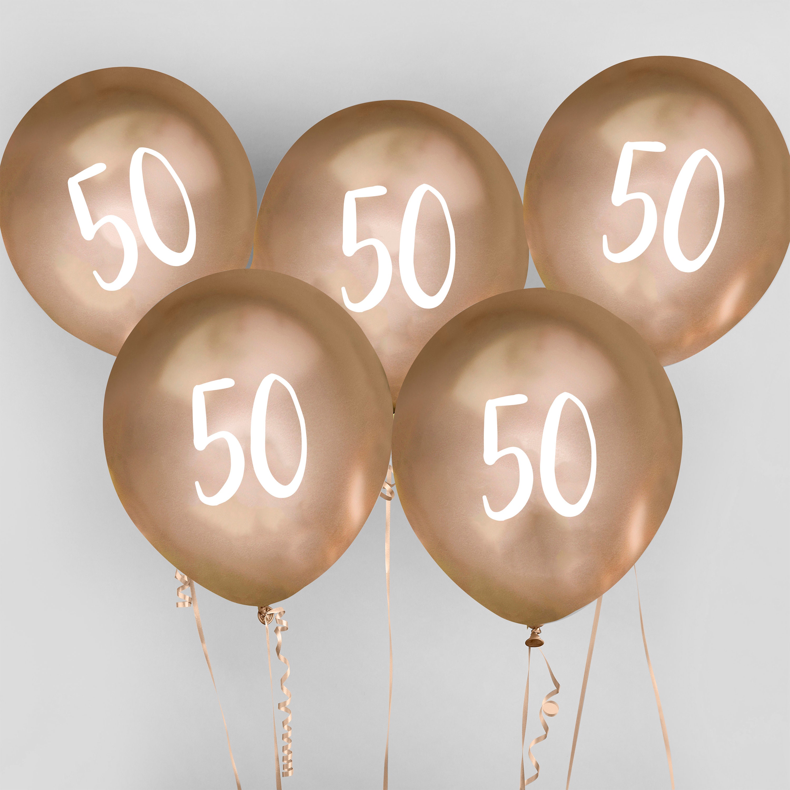 Metallic gold 50th BALLOONS birthday party or anniversary | Etsy