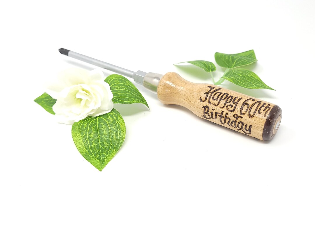 Personalized Birthday Screwdriver: Hand Engraved Wood Handle Gift - Etsy