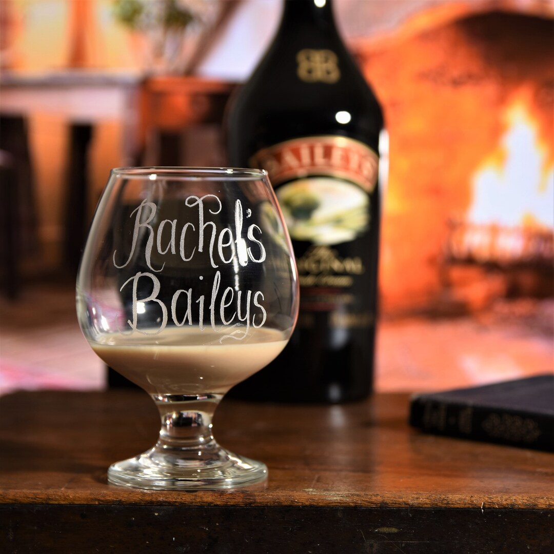 Custom Engraved Brandy Snifter: Personalised Baileys Liqueur Glass ...