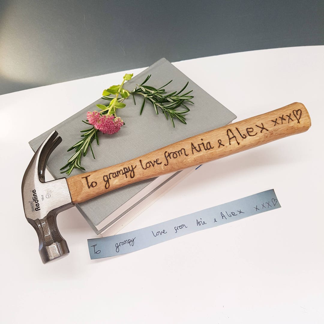 Personalised Hammer Gift Childs Actual Handwriting, Special Present for ...