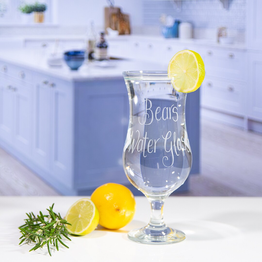 Personalized Water Glass Gift: Hand Engraved Stemmed Drinking Glass - Etsy