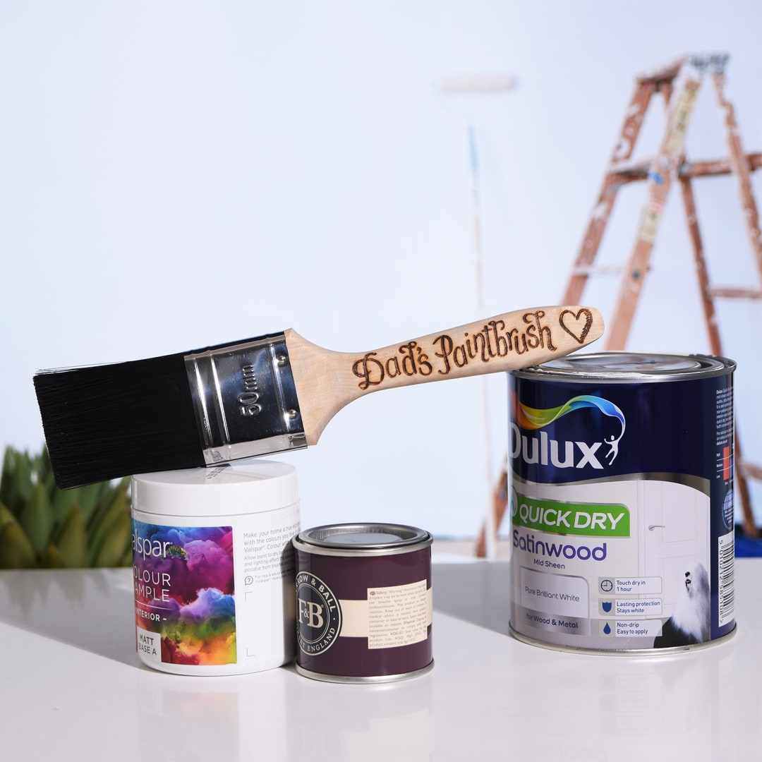 Personalised Paint Brush: Hand Engraved Custom Paintbrush With Any ...